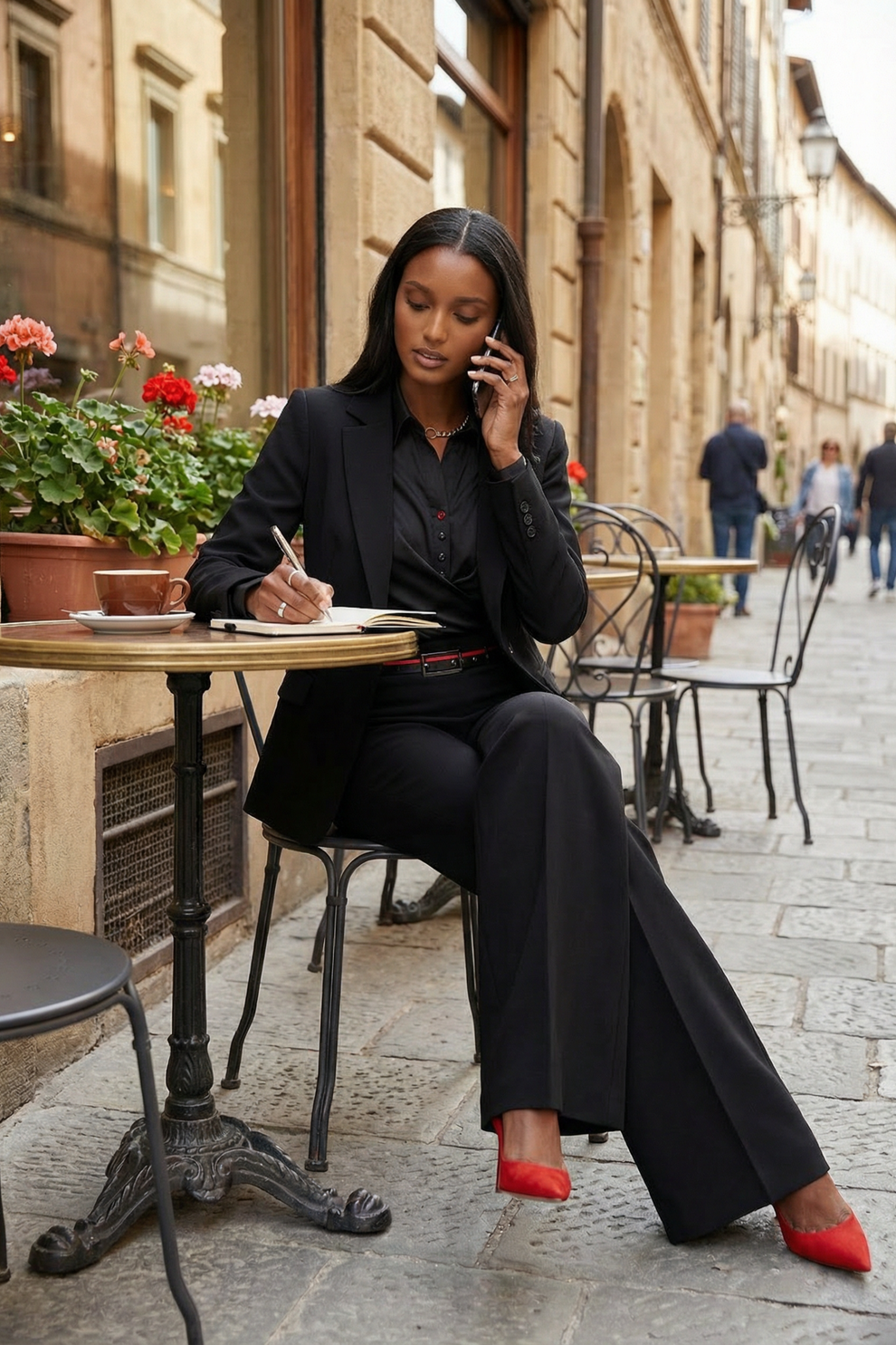 Barbara Tailored Blazer in Black | Three-Piece Power Suit | Luna ...