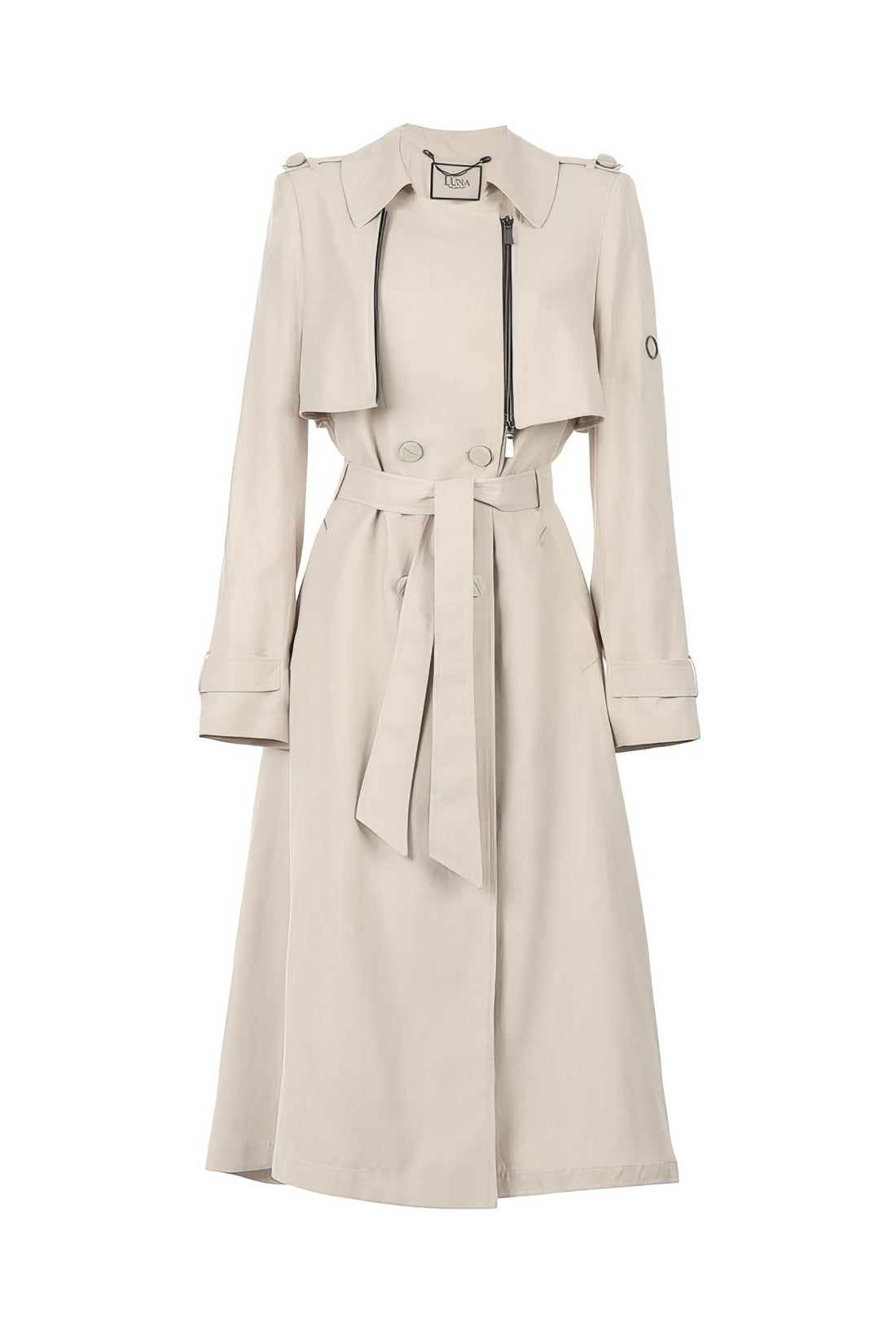 Kim Classic Long Coat in Beige | Luna Fashion House